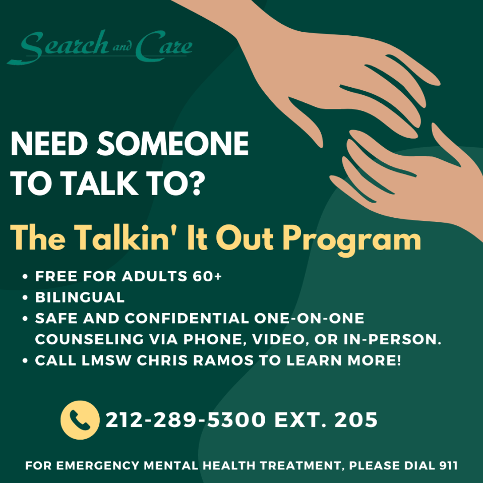 Talkin’ It Out – Search and Care